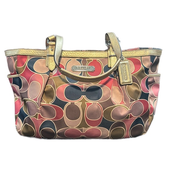 Coach | Bags | Coach Signature Scarf Print Tote | Poshmark